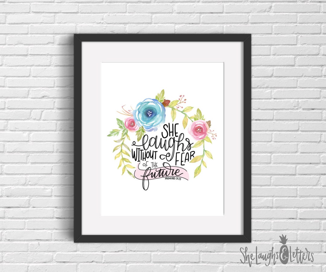 She Laughs Without Fear of the Future, Instant Download Print for Moms ...
