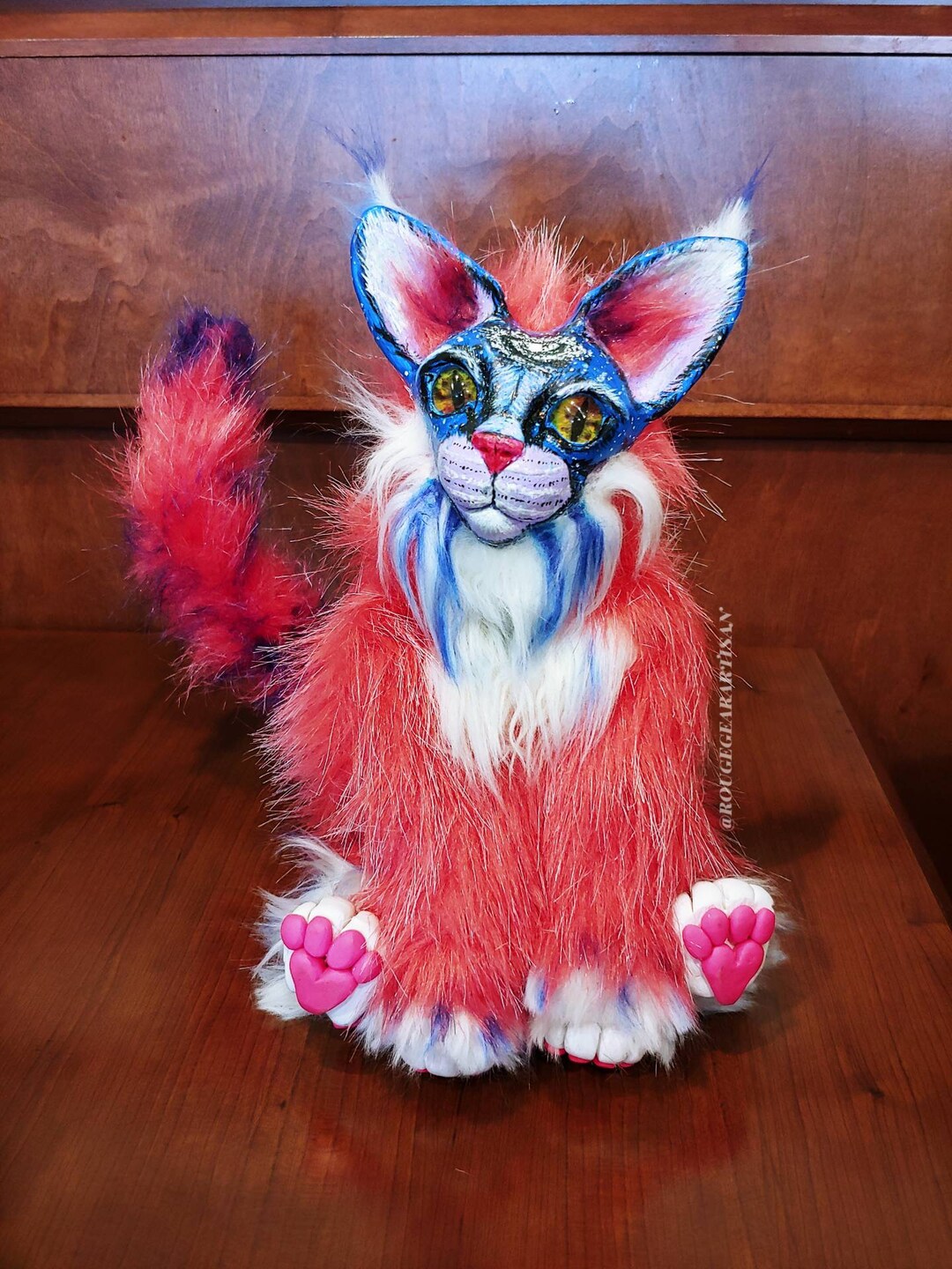 Custom One of a Kind Art Sculpture Animal Doll Pose-able Gift Present ...