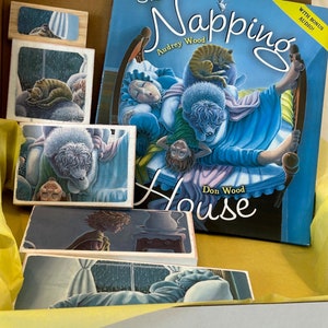 The Napping House Book and Blocks Box - Etsy