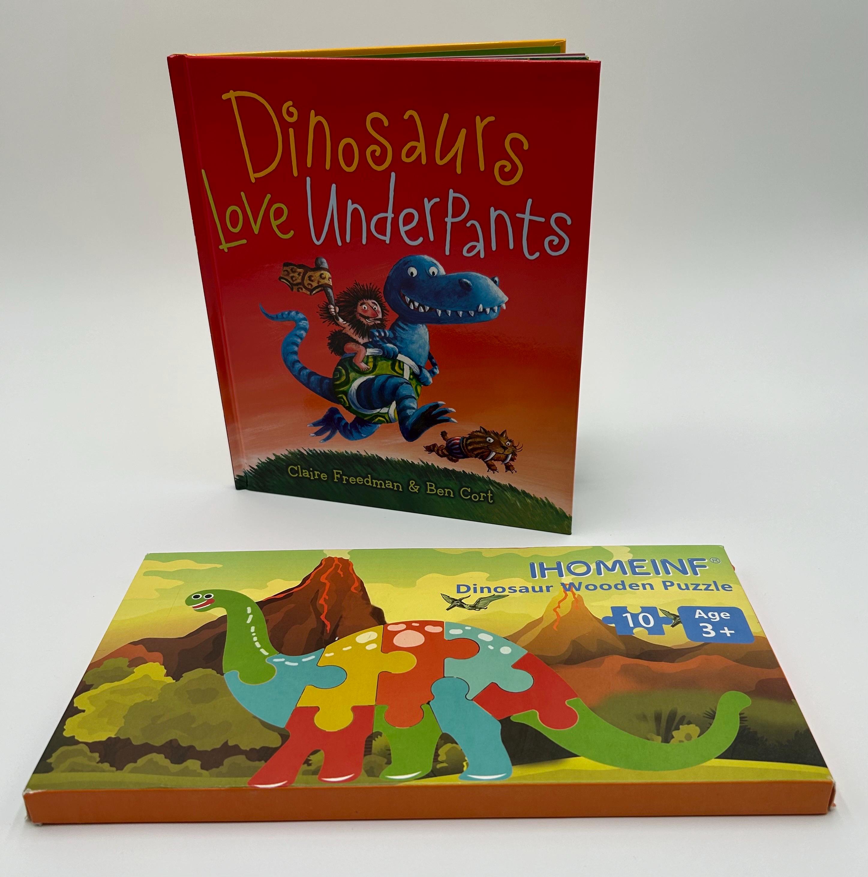 Dinosaurs Love Underpants Book Box With Puzzle - Etsy