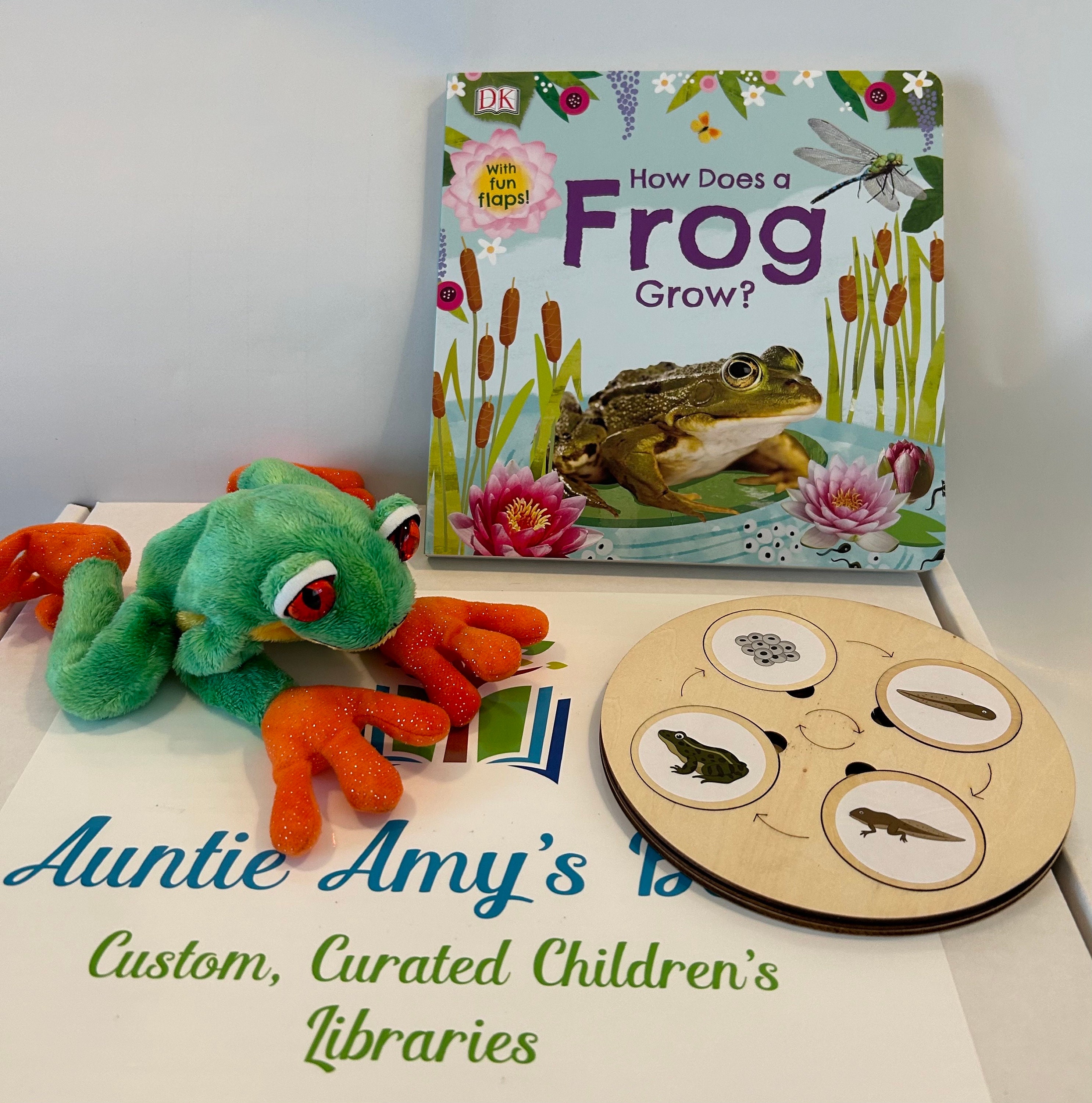 How Does a Frog Grow Book Box With Life Cycle and Plush - Etsy