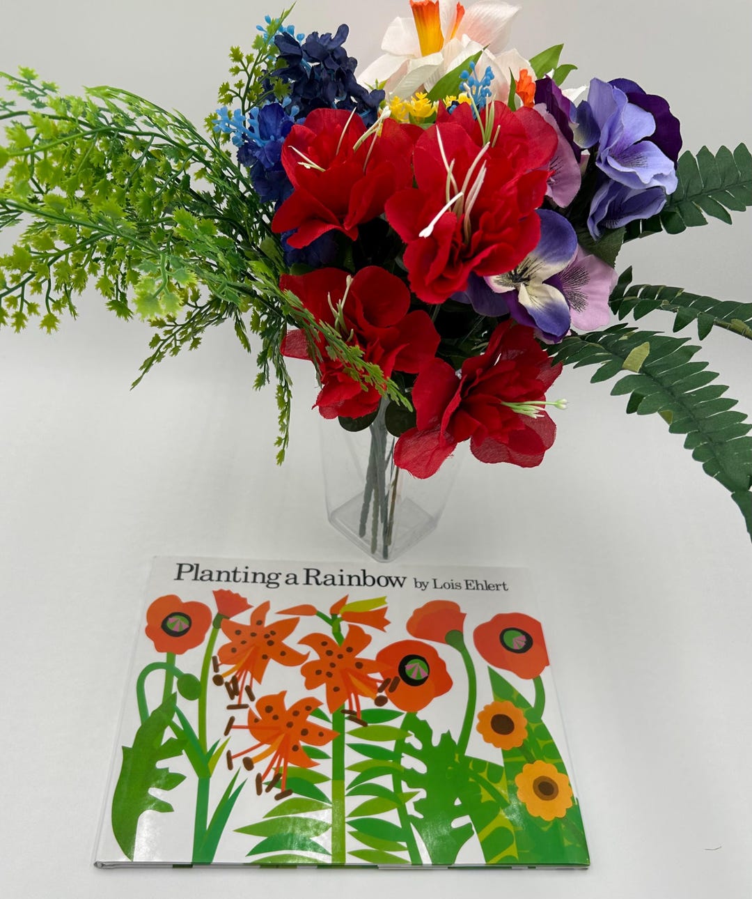 Planting a Rainbow Picture Book Box With Faux Flowers and Vase - Etsy
