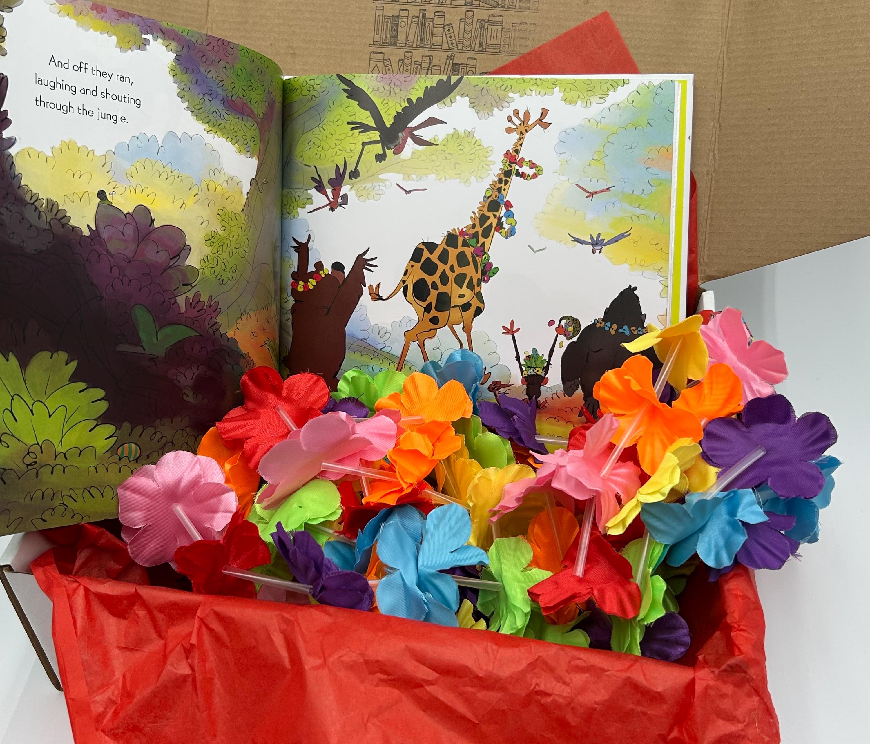 Grumpy Monkey Spring Fever Book Box With Flower Leis and Headband - Etsy