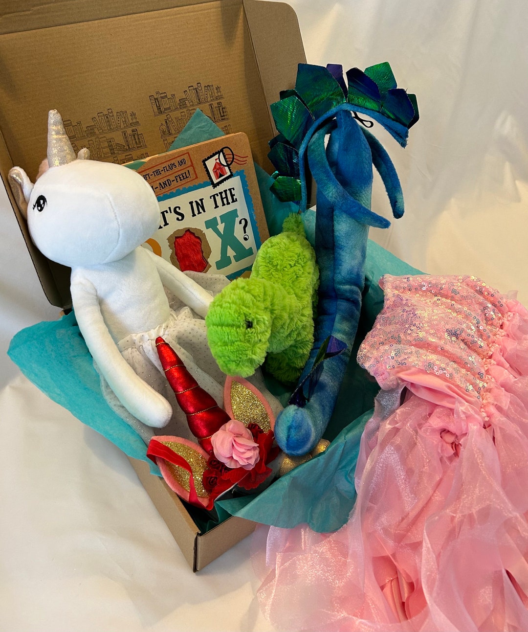 What's in the Box Board Book Box With Plush and Costumes - Etsy