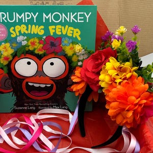 Grumpy Monkey Spring Fever Book Box With Flower Leis and Headband - Etsy