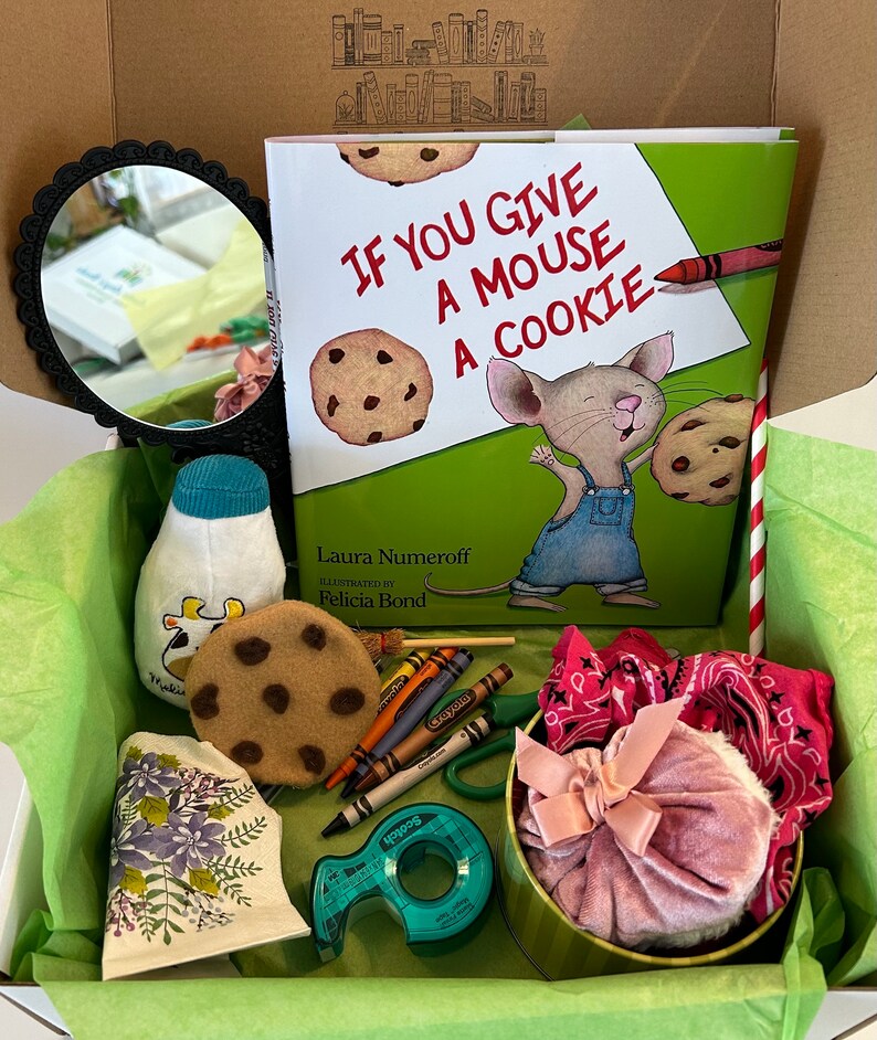 If You Give a Mouse A Cookie Picture Book Box With Manipulatives - Etsy