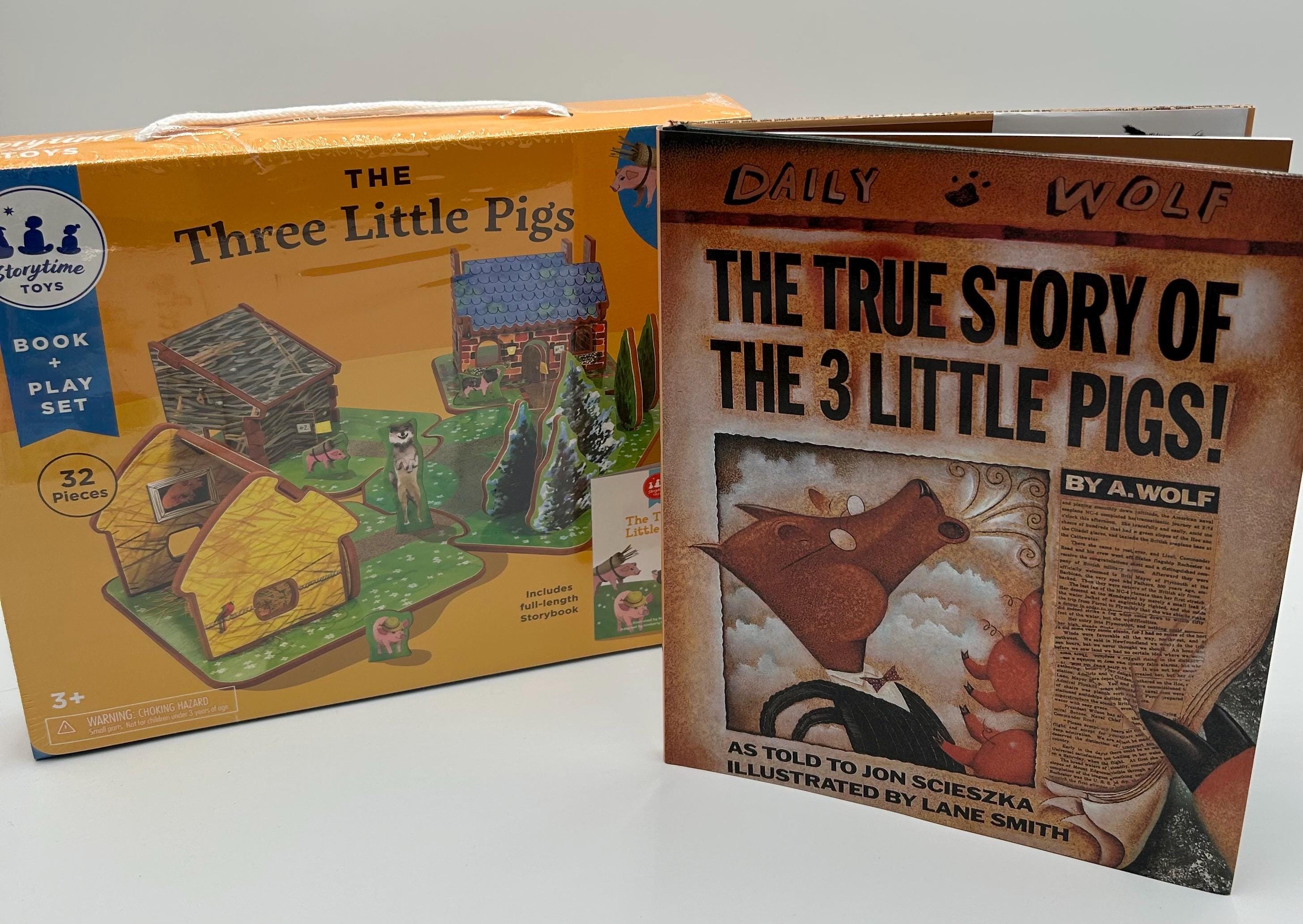 Three Little Pigs Book Box With Play Set and Different Versions of ...