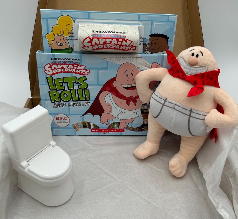 Captain Underpants Let's Roll! Sticker Activity Book With Plush and ...