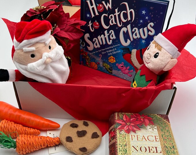 How to Catch Santa Claus Kid's Book Box With Plush and Manipulatives - Etsy