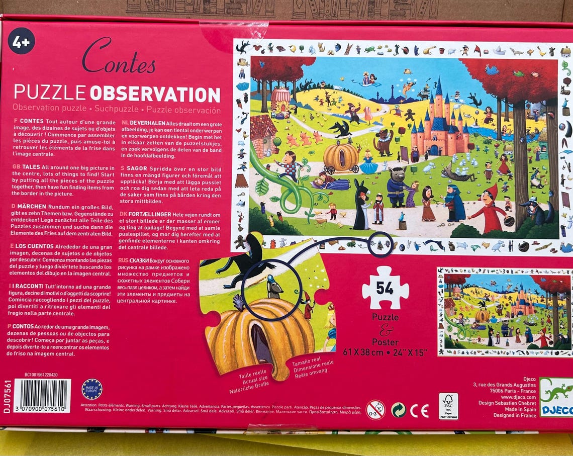 Search and Find Picture Book Box With Puzzle - Etsy