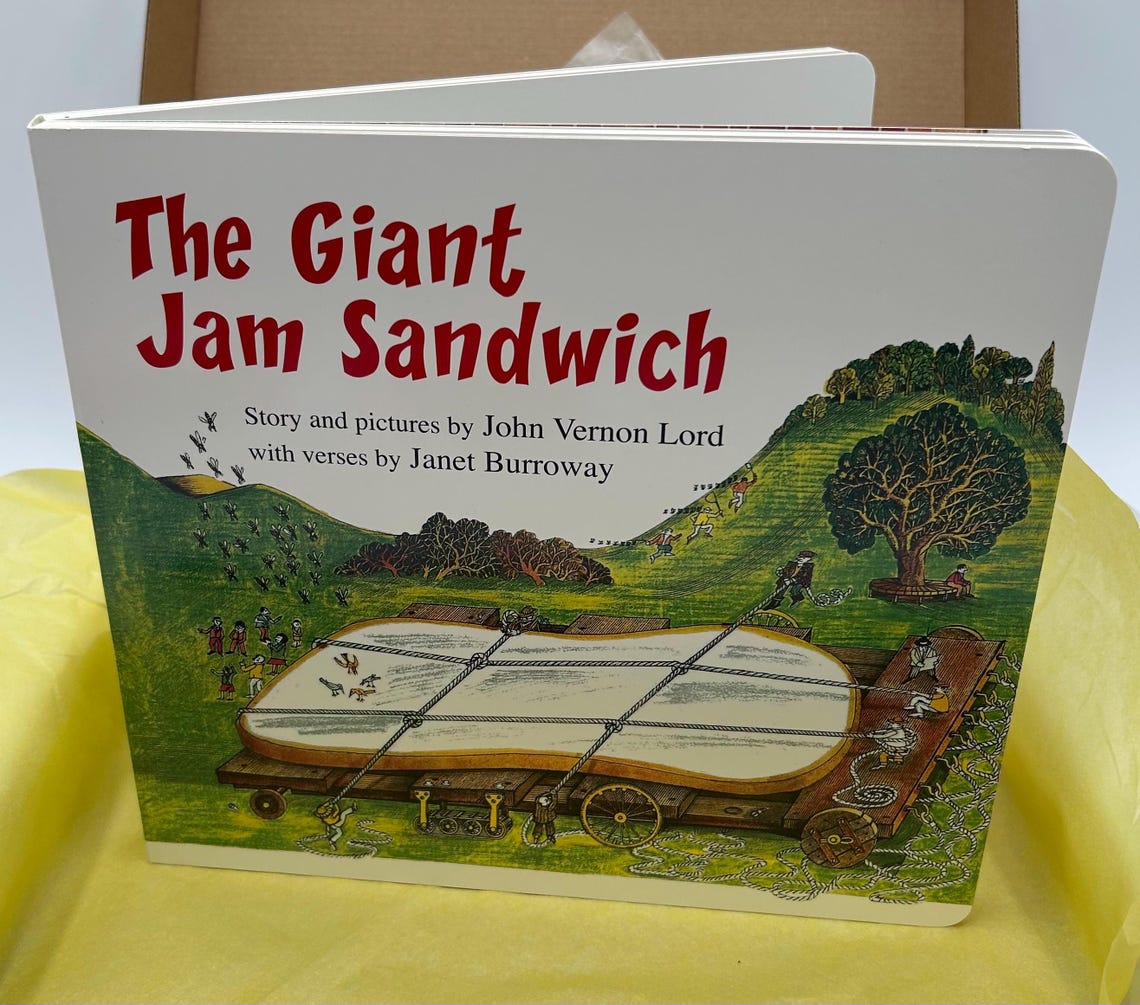 The Giant Jam Sandwich Board Book Box With Plush - Etsy