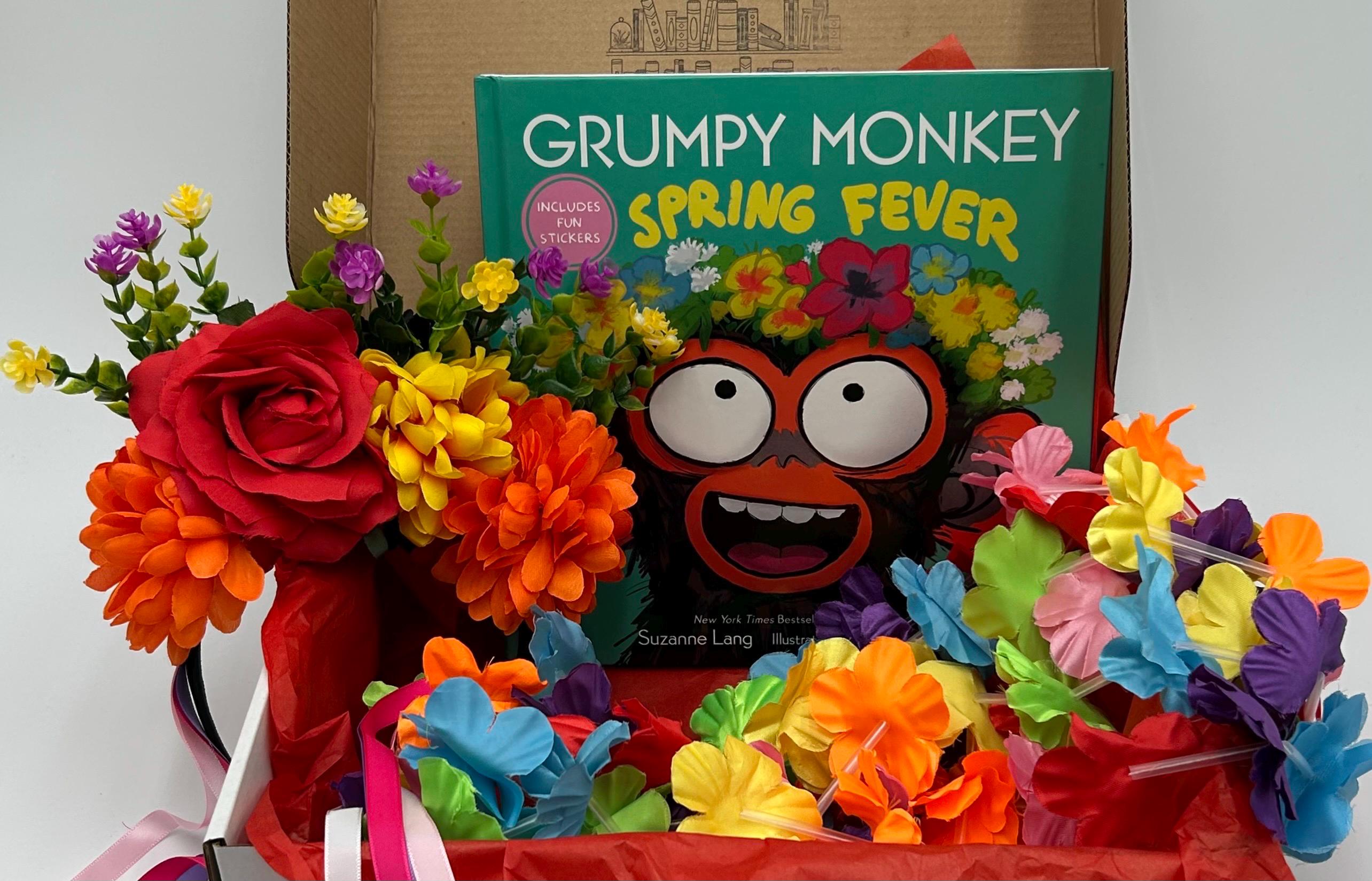 Grumpy Monkey Spring Fever Book Box With Flower Leis and Headband - Etsy