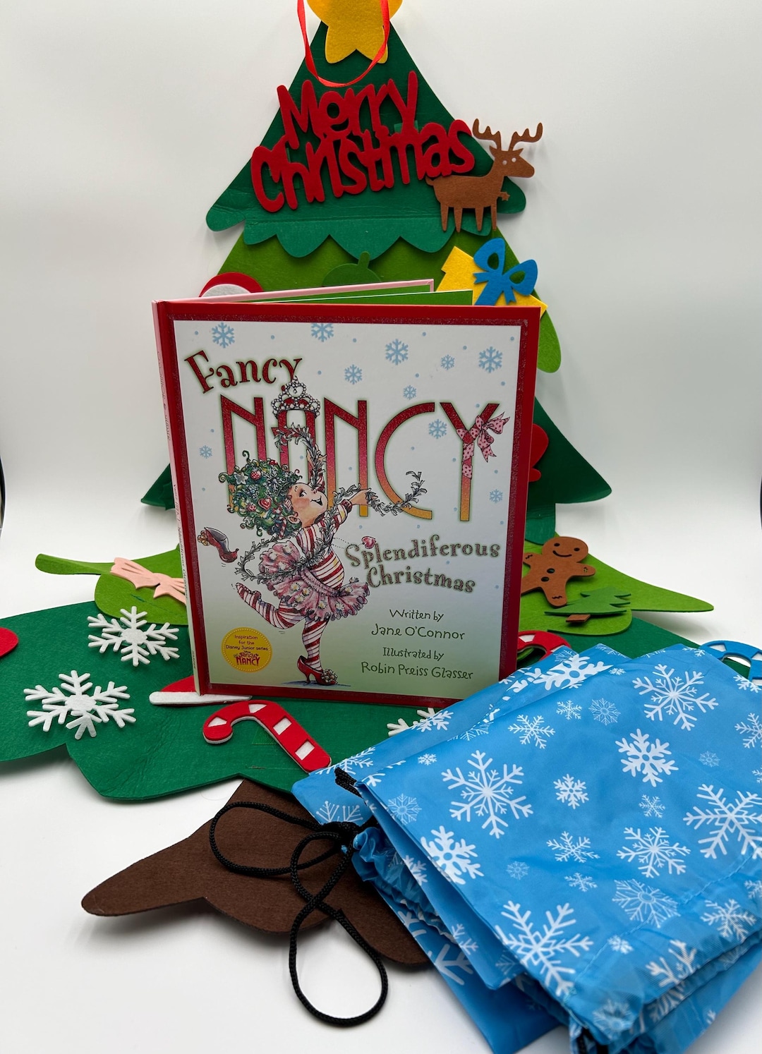 Fancy Nancy Splendiferous Christmas Book Box With Felt Christmas Tree ...
