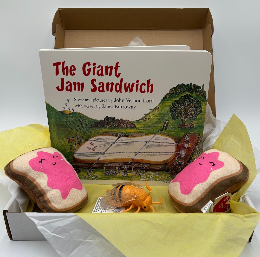The Giant Jam Sandwich Board Book Box With Plush - Etsy