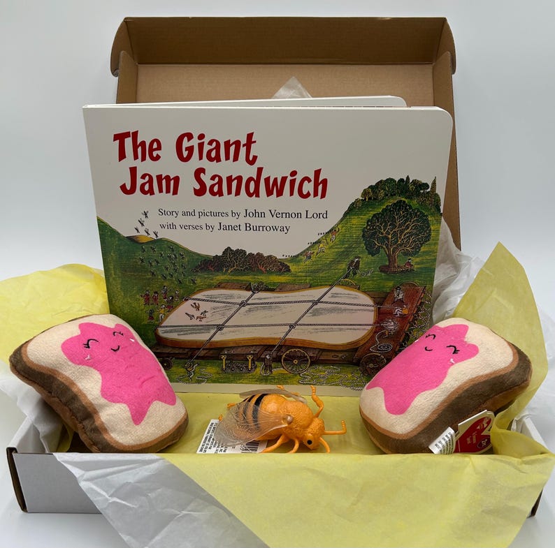 The Giant Jam Sandwich Board Book Box With Plush - Etsy
