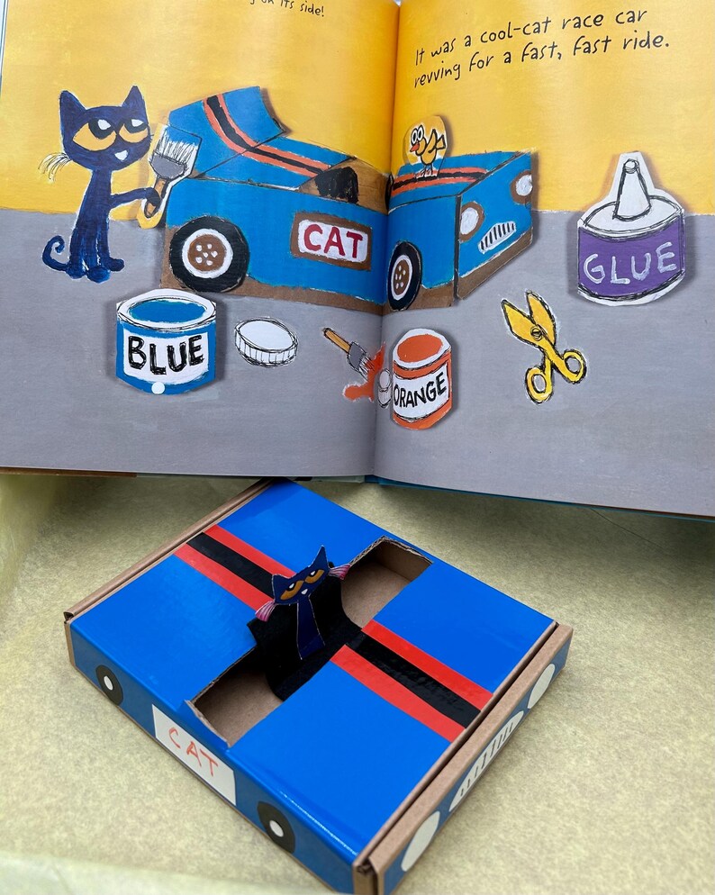 Pete the Cat's Groovy Imagination Book Box With Boxes and Stickers - Etsy
