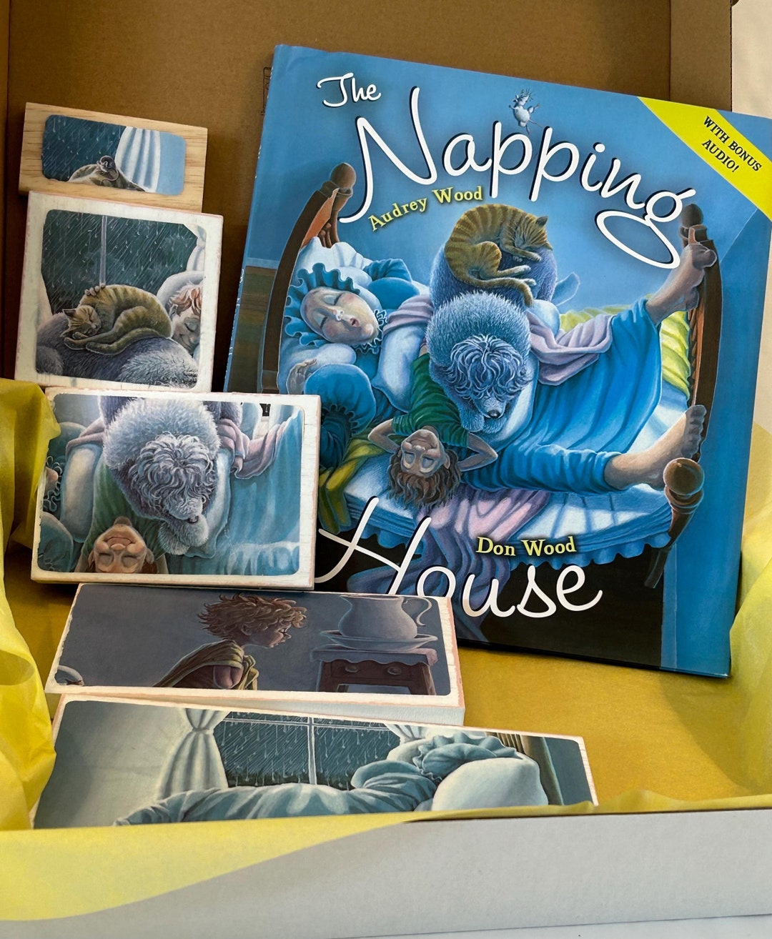 The Napping House Book and Blocks Box - Etsy