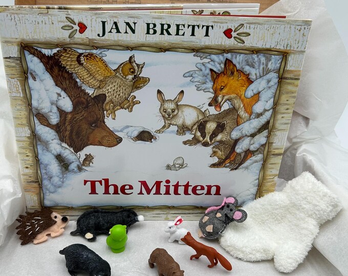 The Mitten Picture Book Box With Animals and Mitten - Etsy
