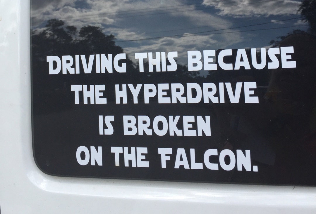 Star Wars Inspired Millennium Falcon Car Decal driving - Etsy