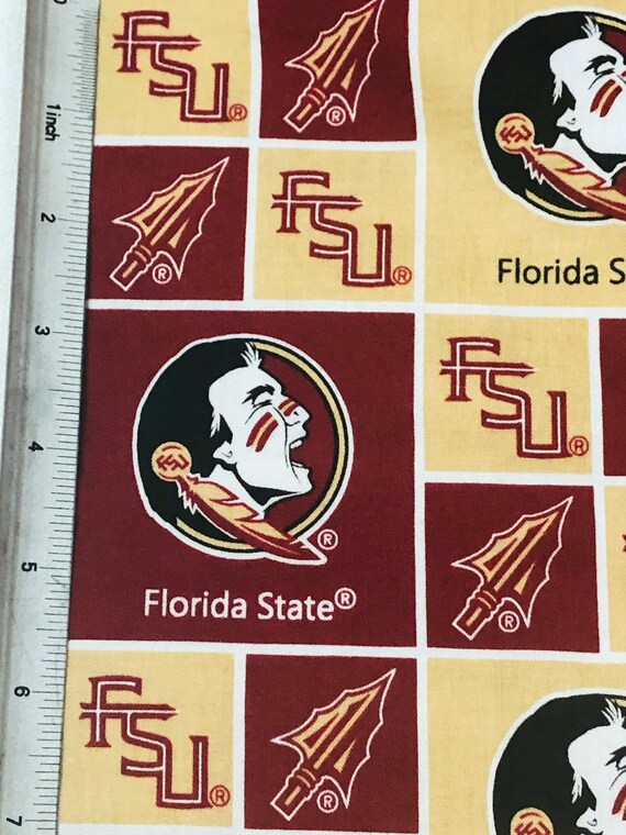 Florida State University FSU Cotton Fabric for Masks and | Etsy