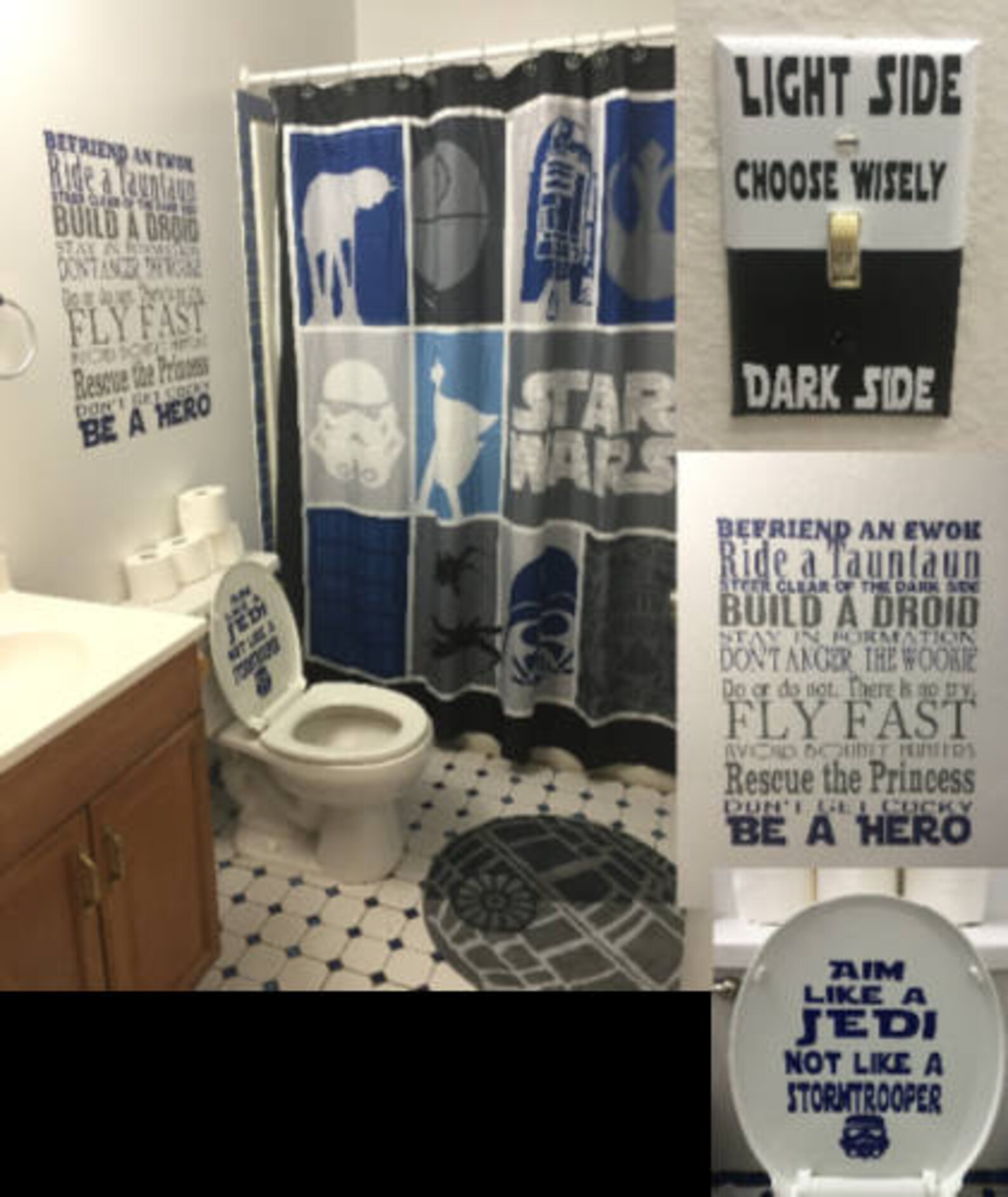 Star Wars Bathroom Toilet Decal: Aim Like a Jedi - Etsy