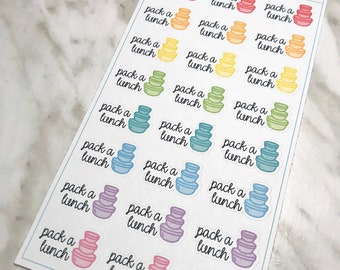 Lunch Sticker - Etsy