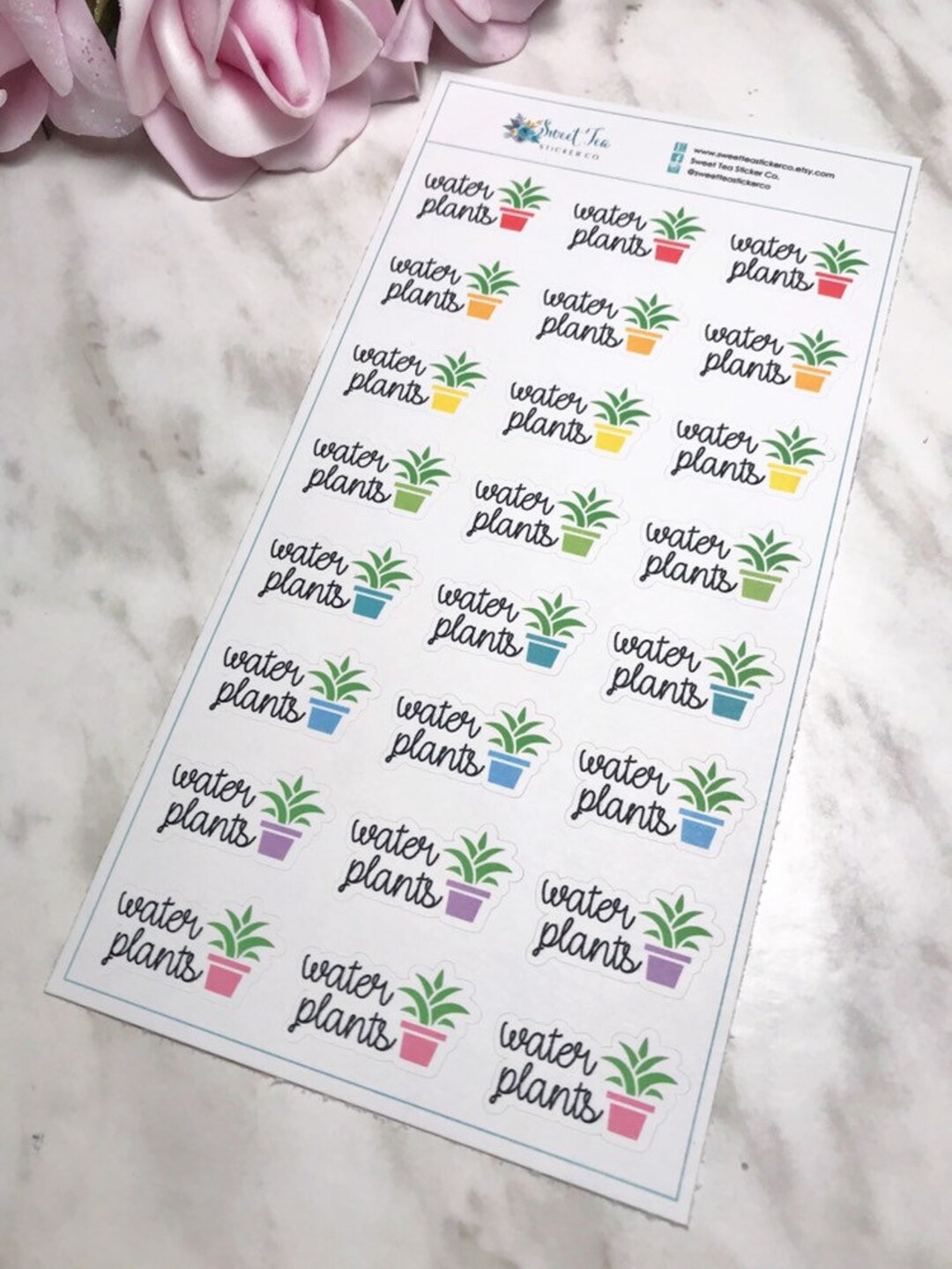 Water Plants Planner Sticker F142 - Etsy