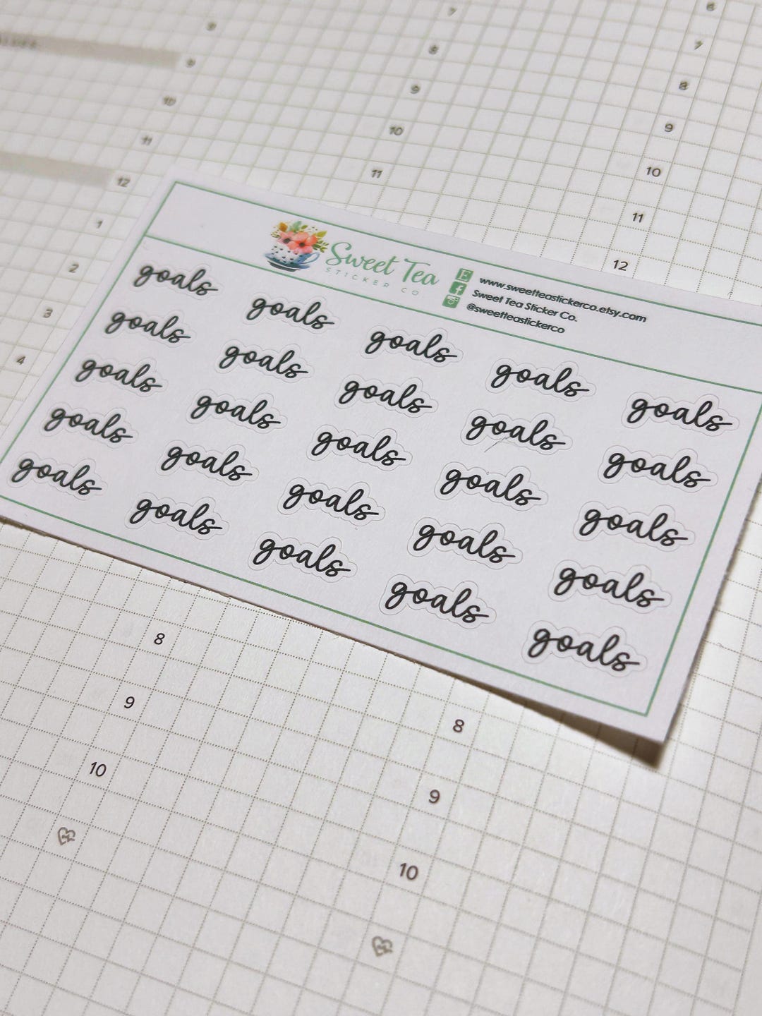 Goals Script Planner Sticker (L034) - Etsy Canada
