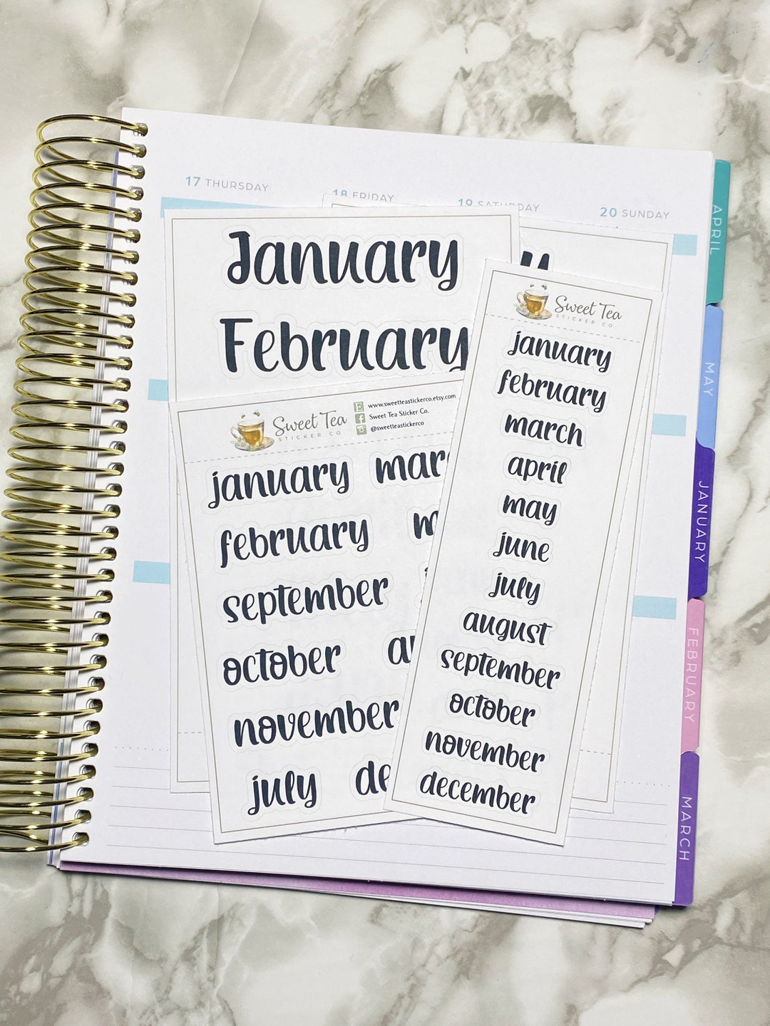 Adelynn Font Month Sticker, Small, Medium and Large (F25) - Etsy