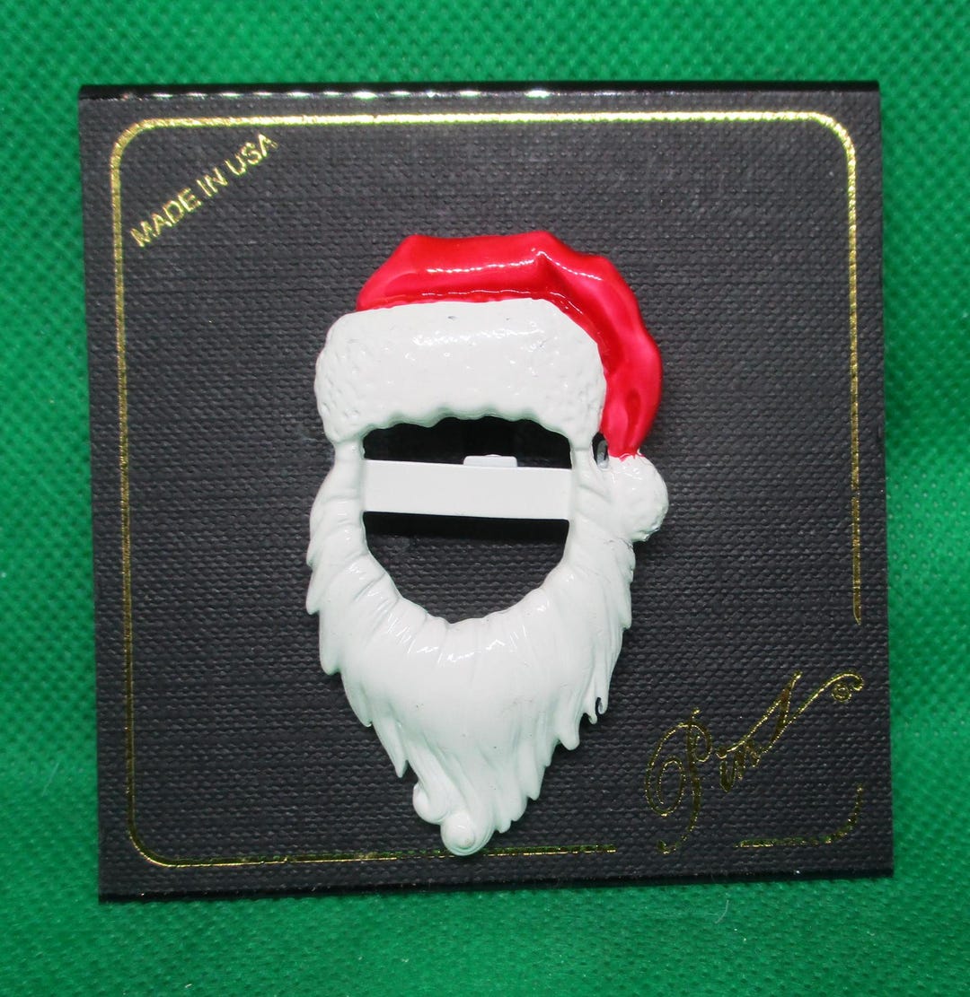 JJ Santa Clause Face Picture Frame Brooch JJ Christmas Brooch JJ Enamel ...