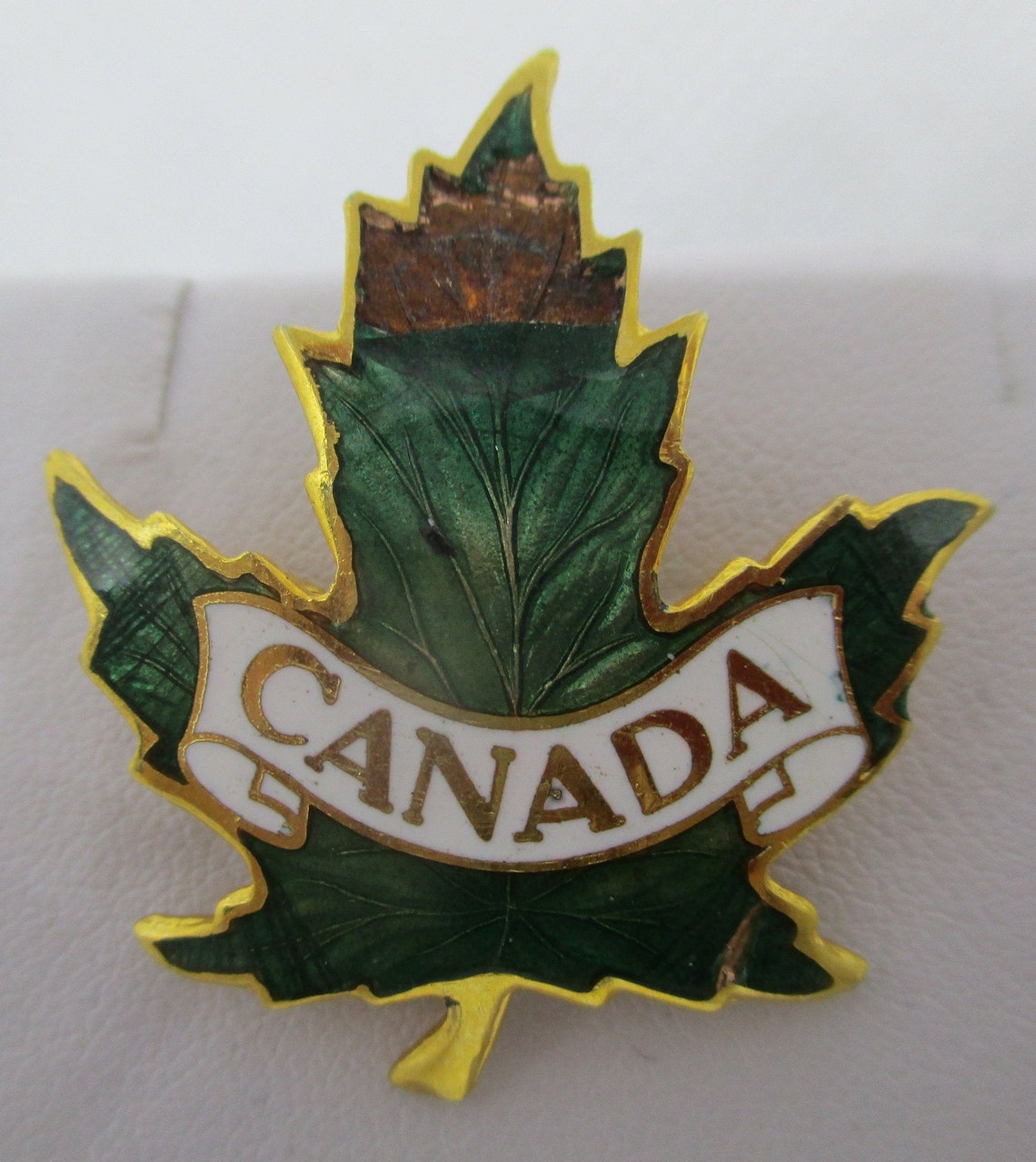 Vintage Enamel Maple Leaf Brooch: Canada Souvenir Pin - Etsy