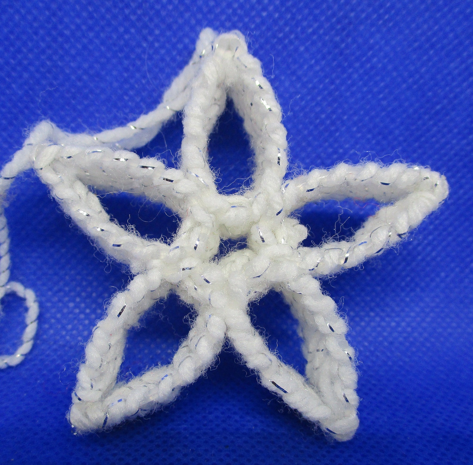 4 HANDMADE Decoration Plastic Canvas Cross Stitch Flower Star | Etsy