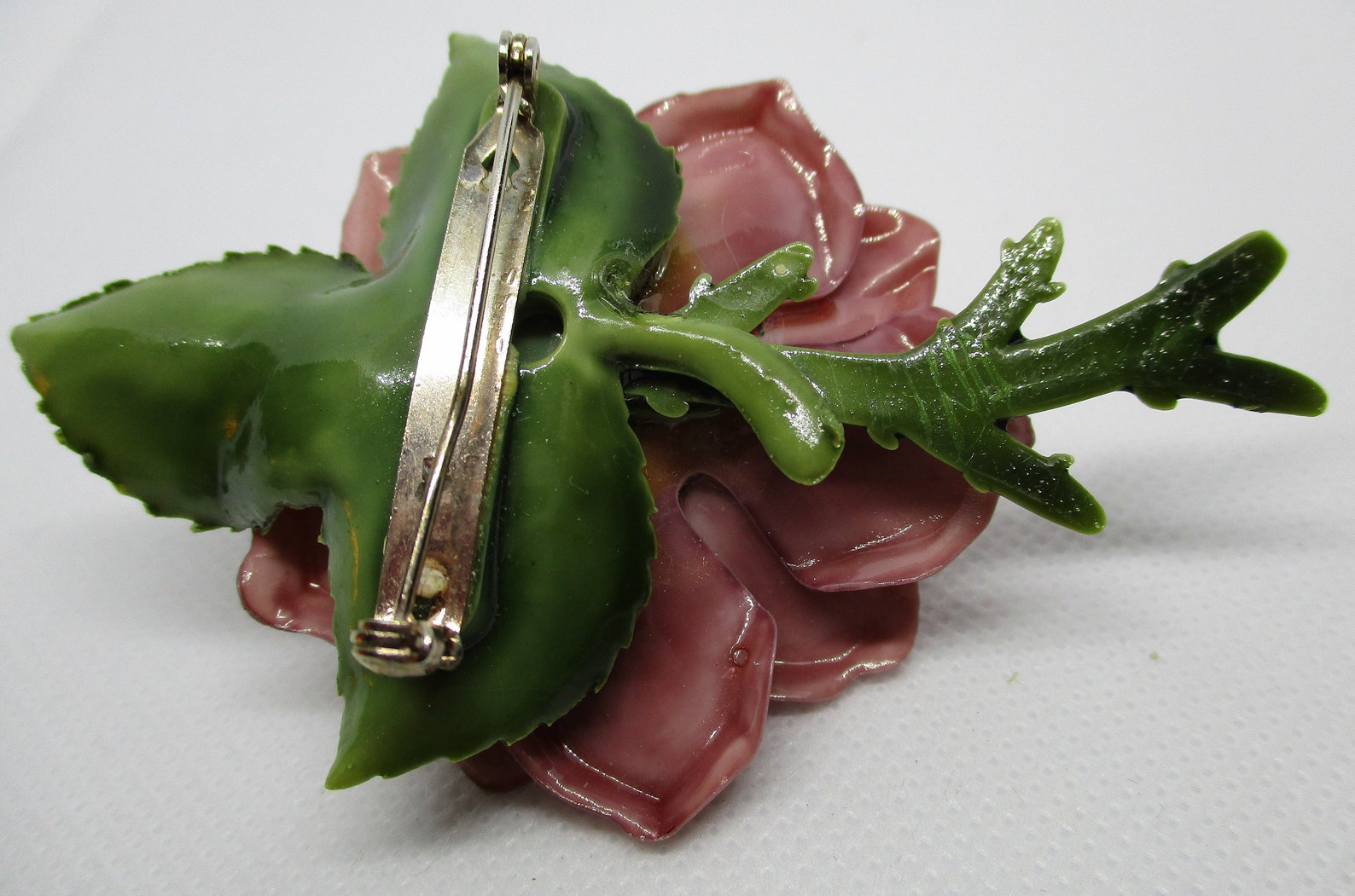 Vintage LARGE LUCITE ROSE Brooch 3 & 3/8 Inches Lucite Rose | Etsy