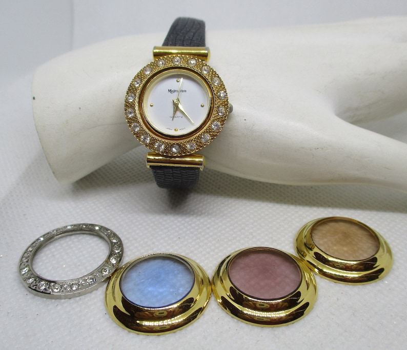 MAJESTRON INTERCHANGEABLE Bezels Women's Watch Set Gold - Etsy
