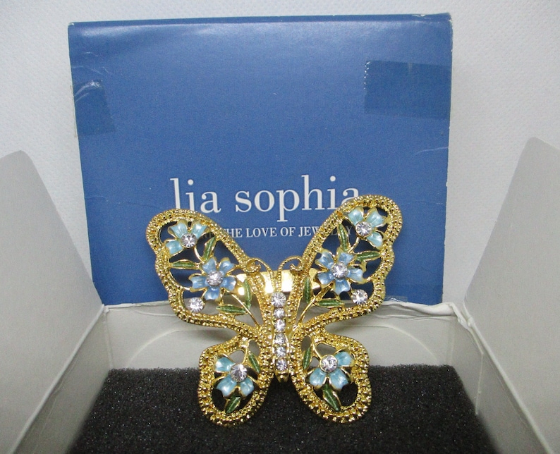 LIA SOPHIA BUTTERFLY Brooch Lia Sophia Rhinestone Brooch Lia - Etsy