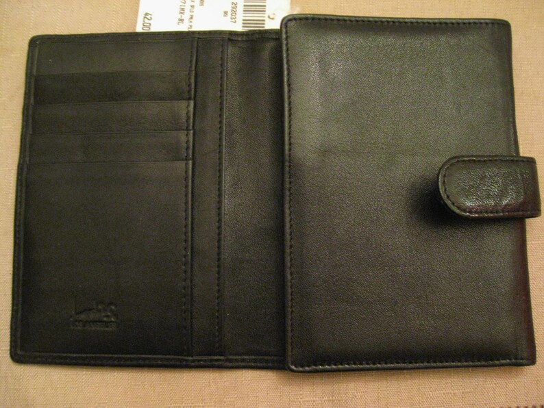 LODIS LOS ANGELES Wallet Unisex Genuine Black Leather Tri-fold - Etsy