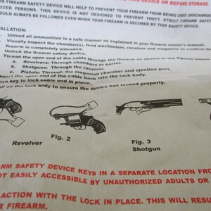 DAC Firearm Lock DAC Gun Lock Handgun Lock Firearm Safety Device Handgun Cable Lock With 2 Keys ...