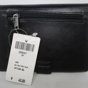 LODIS LOS ANGELES Wallet Unisex Genuine Black Leather Tri-fold Wallet ...