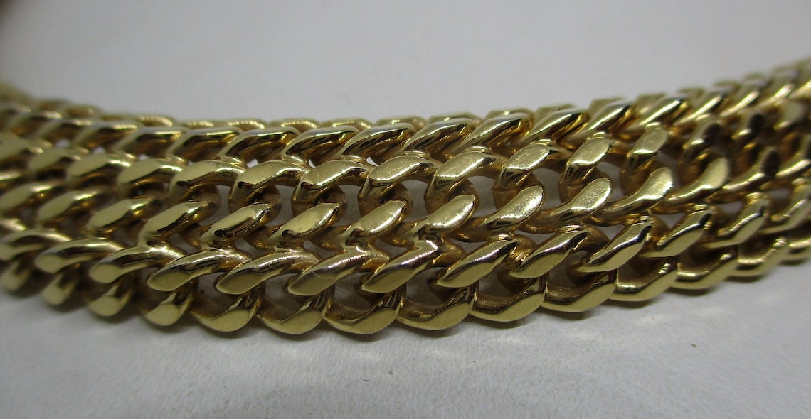 Monet Heavy Gold Tone Chain Necklace Monet Gold Tone Metal - Etsy