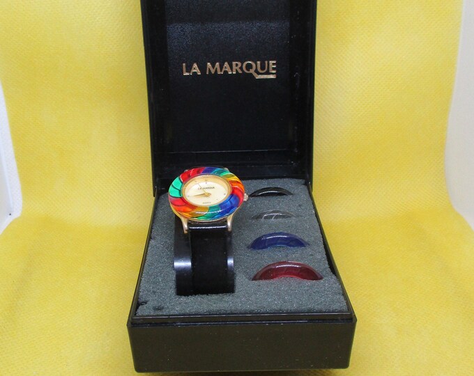 MAJESTRON INTERCHANGEABLE Bezels Women's Watch Set Gold Tone Metal ...