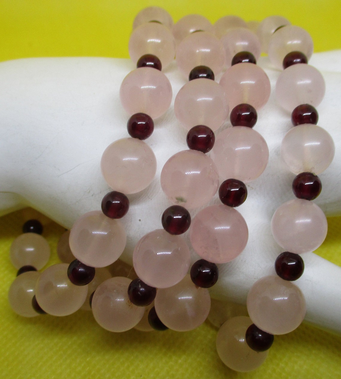 Genuine Carnelian & Rose Quartz Gemstone Beaded Necklace - Etsy