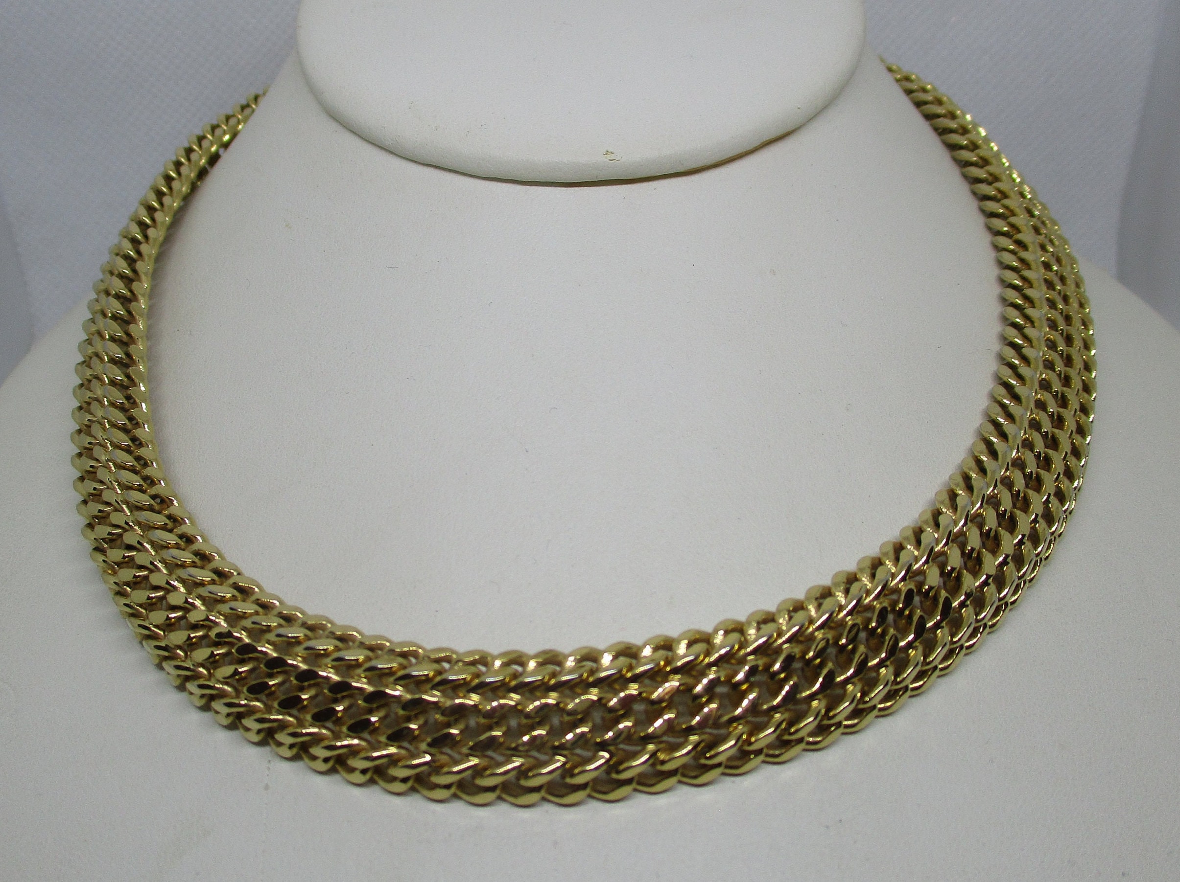 Monet Heavy Gold Tone Chain Necklace Monet Gold Tone Metal - Etsy