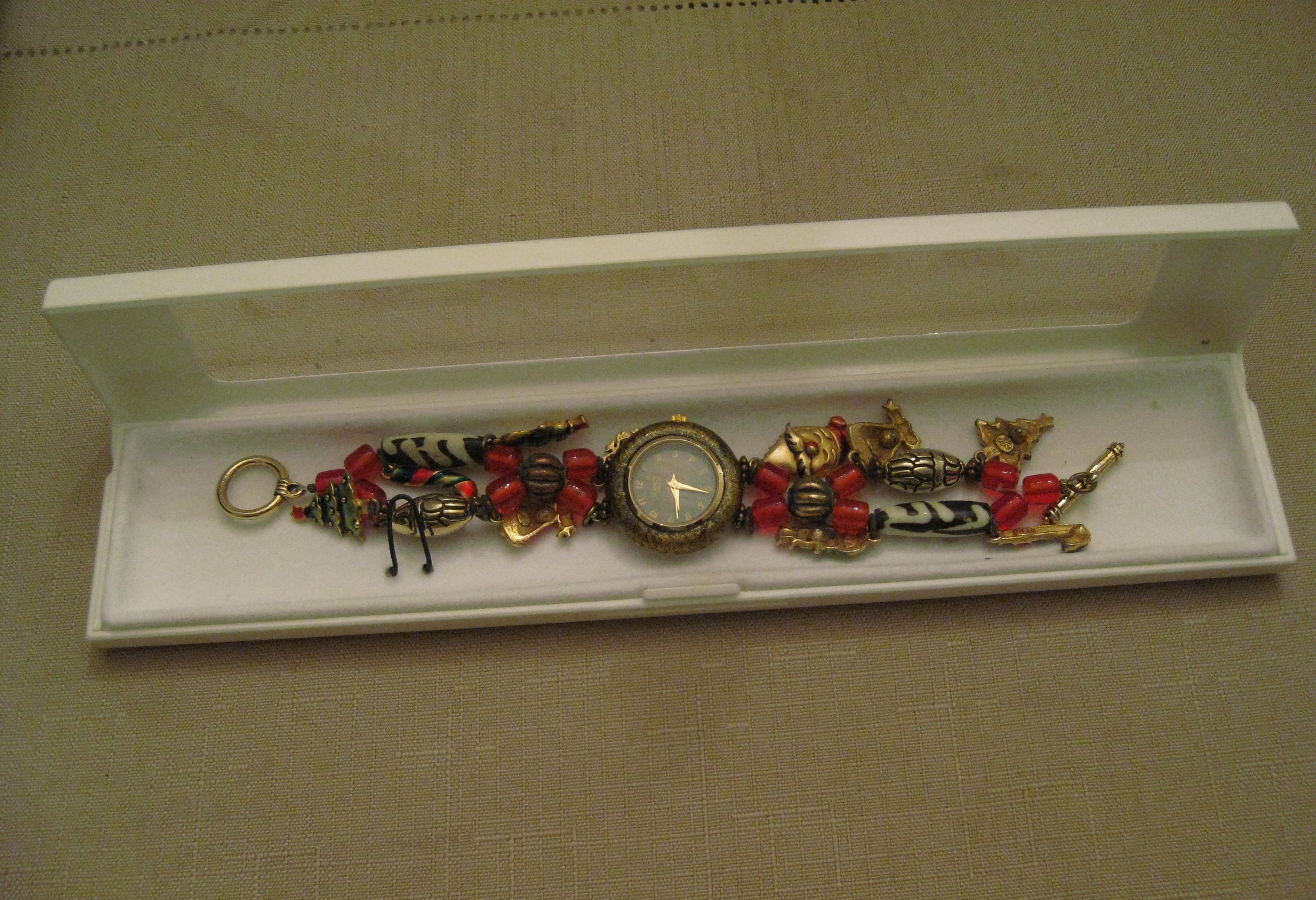 RARE BONETTO Candy Watch Christmas Signed JJ Enamel Charm - Etsy