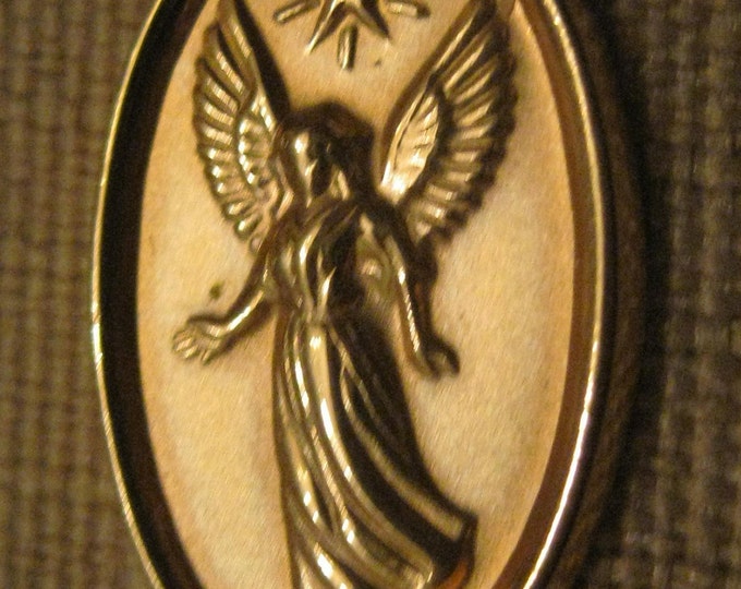 14K GOLD GUARDIAN ANGEL Pocket Token / Medal Signed Mq - Etsy