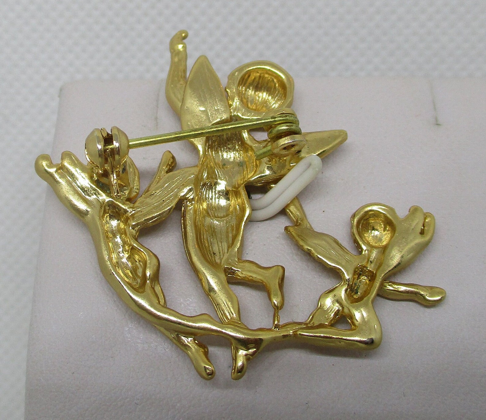 Vintage Gold Tone Angels Brooch Angels Brooch Gold Tone Matt - Etsy