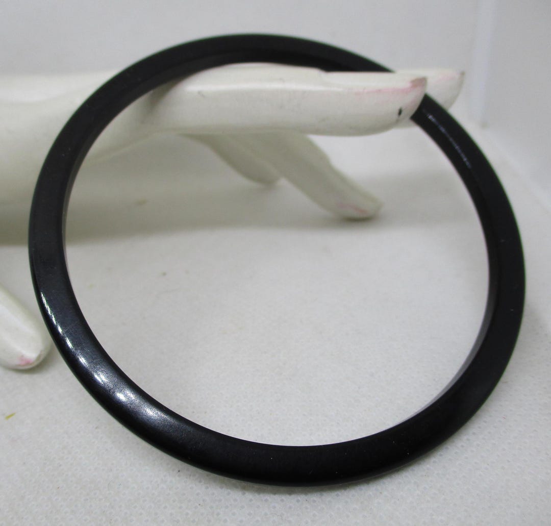 Bakelite Bangle Bracelet Black Bakelite Bangle Bracelet Bakelite Spacer ...