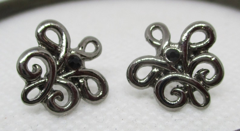 Vintage Gunmetal Colored Bangle Bracelet & Gunmetal Rhinestone - Etsy