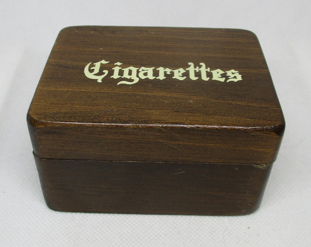 GAG BOX Handcrafted Hand Painted Wood Cigarette Hinged Flip Top Box ...