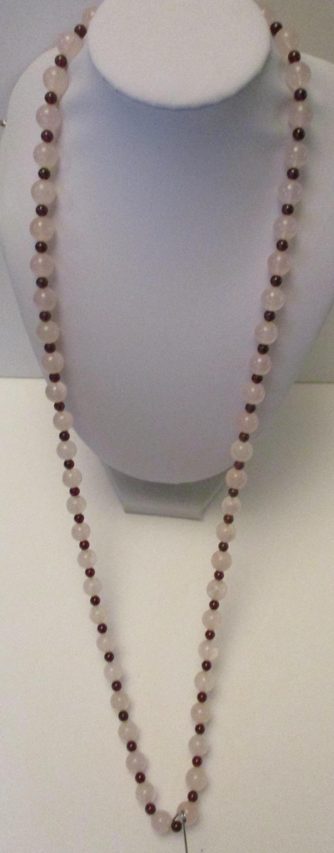 Genuine Carnelian & Rose Quartz Gemstone Beaded Necklace - Etsy