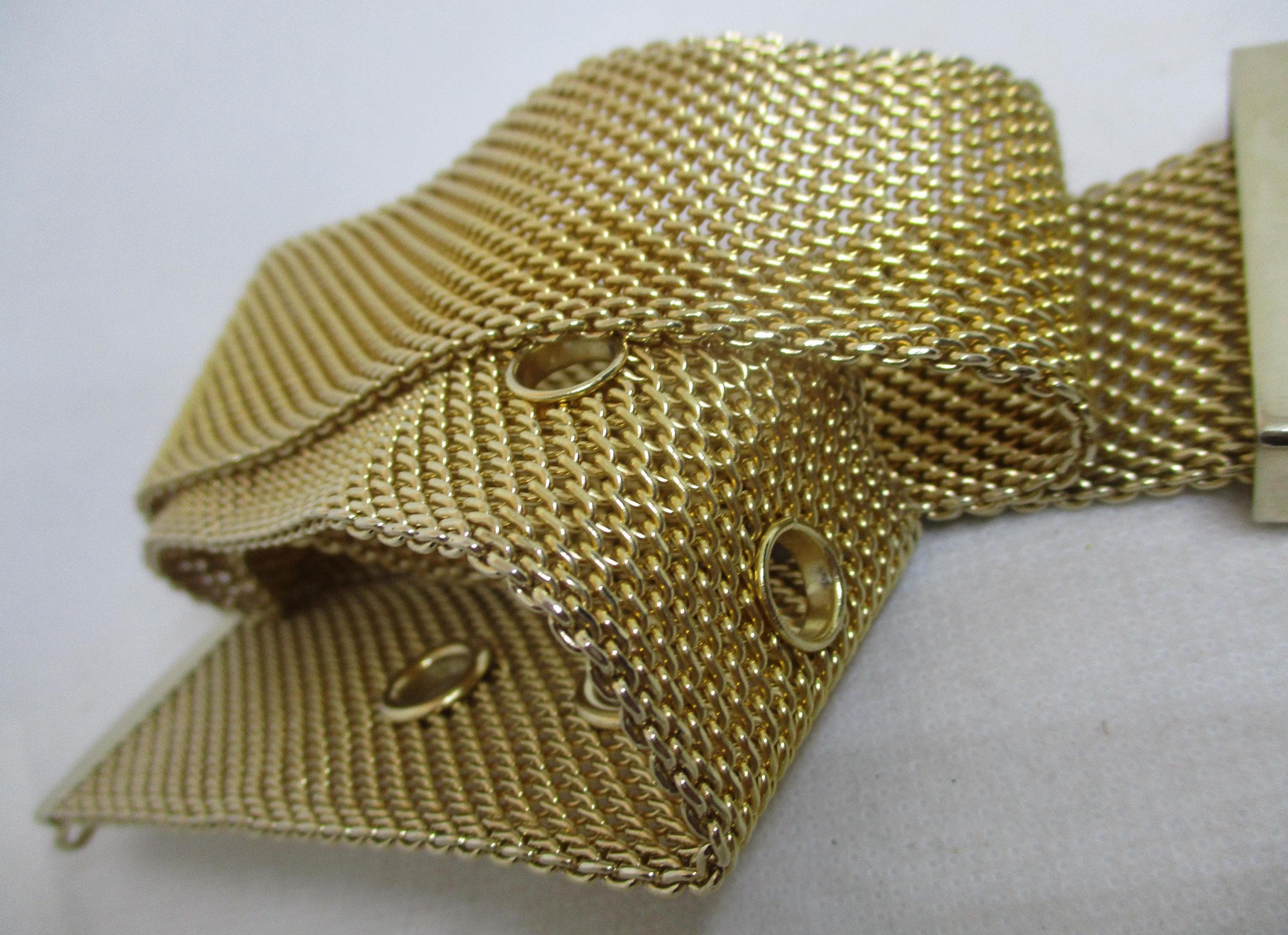 Vintage Gold Tone Metal Mesh Belt Gold Tone Belt Gold Tone Metal Mesh ...